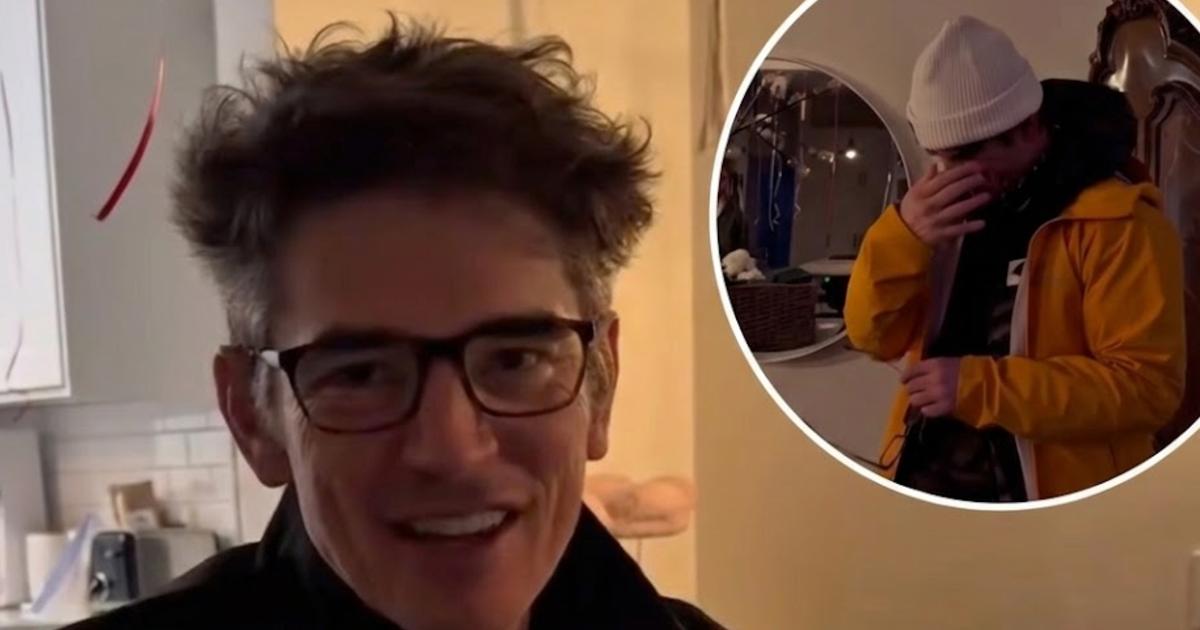 Sébastien Delorme vivement ému par la surprise que son amoureuse lui a ...