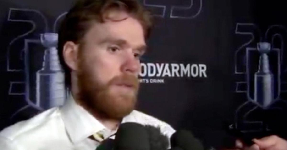 An emotional Connor McDavid drops F-bombs and gets frustrated in post ...