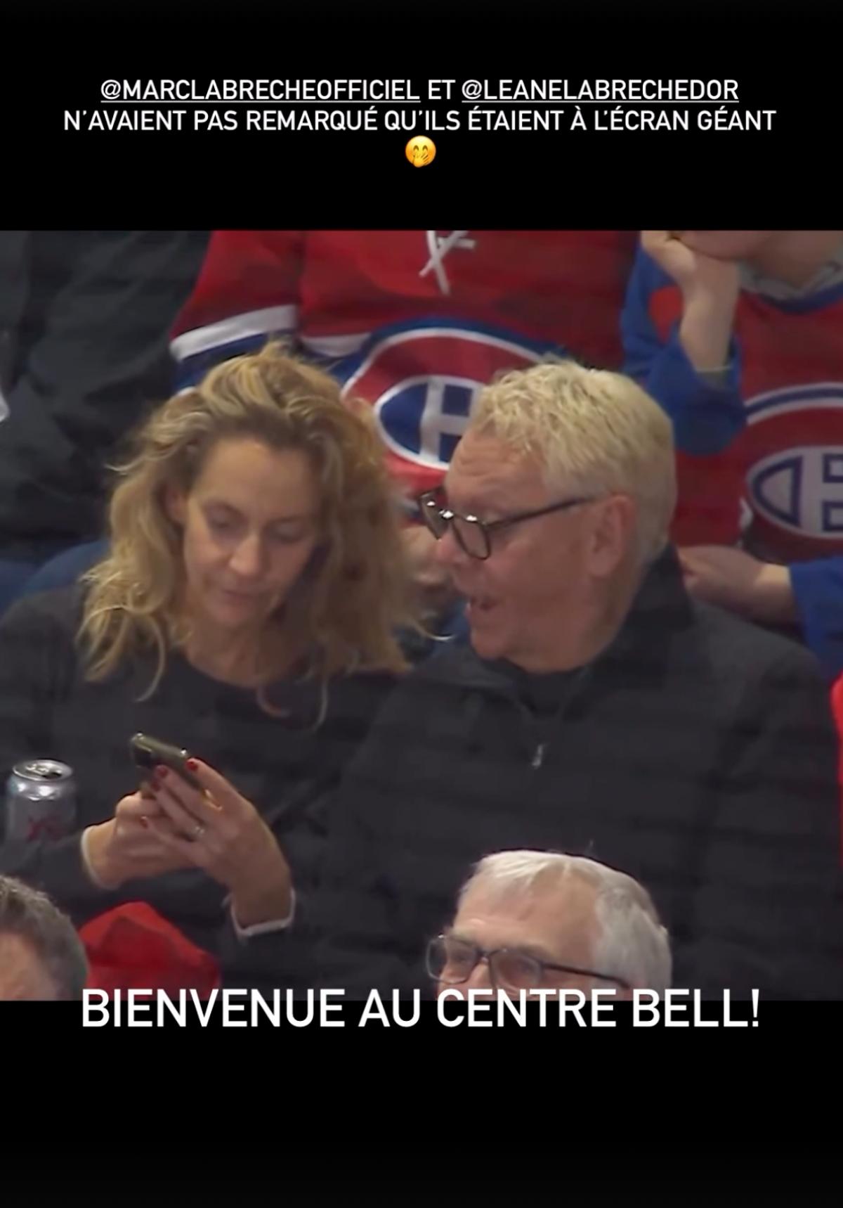 Léane Labrèche-Dor était très bien accompagnée au Centre Bell hier soir ...